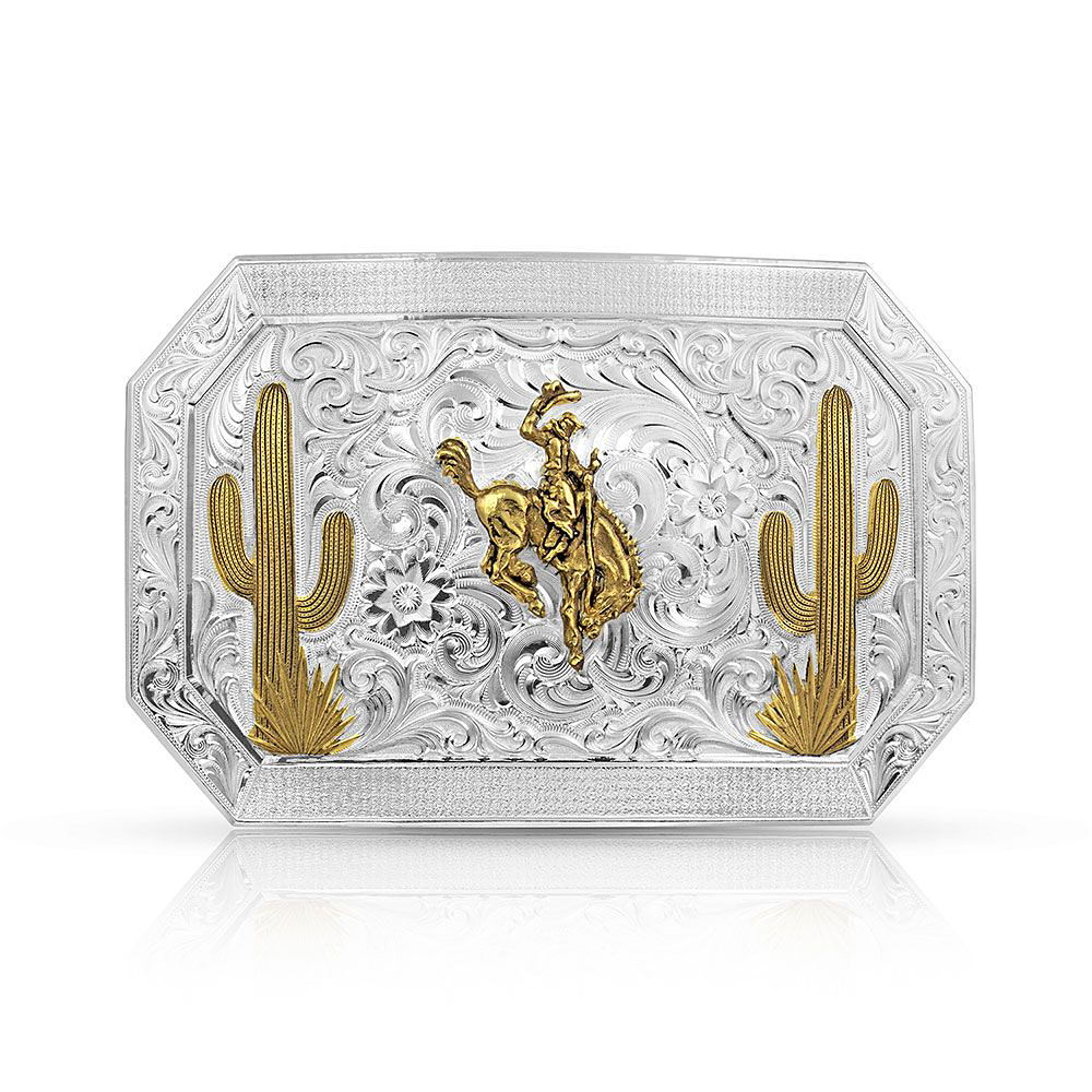 Montana Silversmiths Desert Joy Cactus Ranch Rodeo Bucking Horse Belt Buckle | Bass Pro Shops